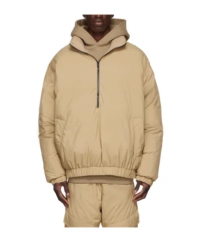 Essentials Zip-up Puffer Jacket In Nude | ModeSens