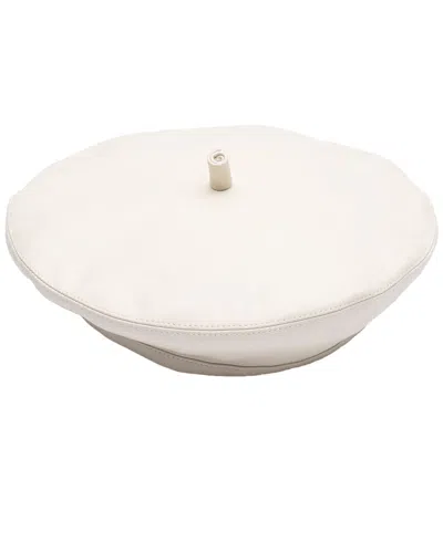 Eugenia Kim Carter Leather Beret Hat In White | ModeSens