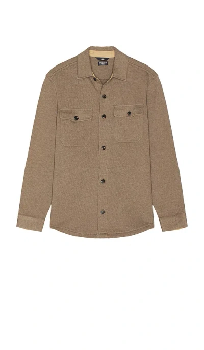 Faherty Inlet Knit Shirt Jacket In Brown | ModeSens