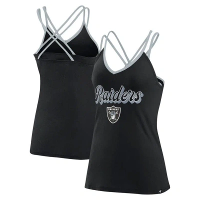 Fanatics Branded Black Las Vegas Raiders Go For It Strappy Crossback ...