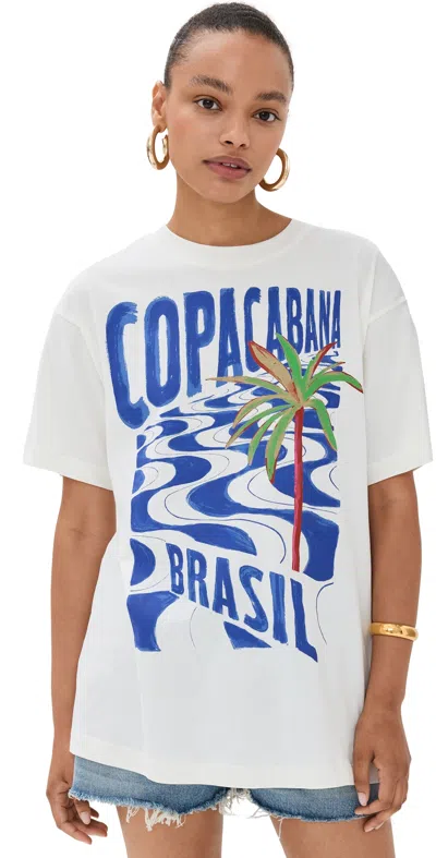 Farm Rio Copacabana Relaxed T-shirt Off-white In Beige | ModeSens