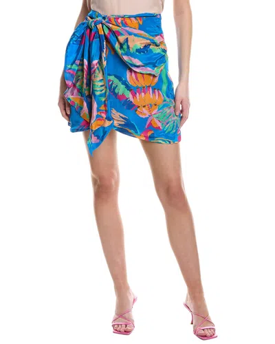 Farm Rio Painted Jungle Mini Skirt In Blue | ModeSens