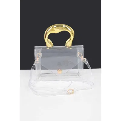 Fashnzfab Silver Handle Transparent Stadium Bag | ModeSens