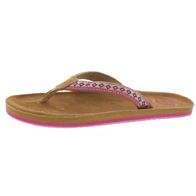 Fat Face Somerton Womens Leather Slide Flip-flops In Brown | ModeSens