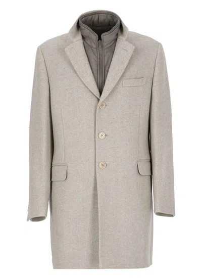 Fay Wool Coat In Beige | ModeSens