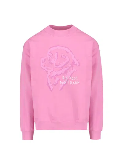 Fay X Pietro Terzini Maxi Print Crewneck Sweatshirt In Pink | ModeSens