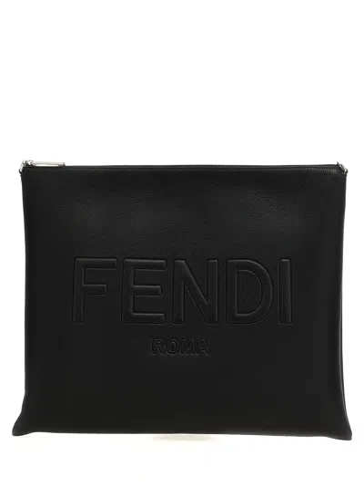 Fendi After Roma Shoulder Bag In Black | ModeSens