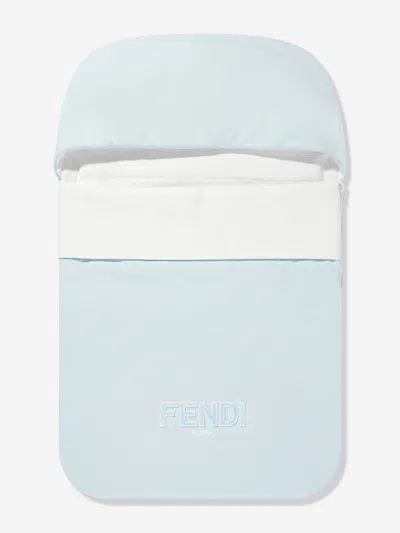 Fendi Baby Boys Logo Nest In Blue | ModeSens