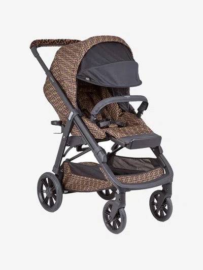 Fendi Baby Ff Logo Stroller In Brown | ModeSens