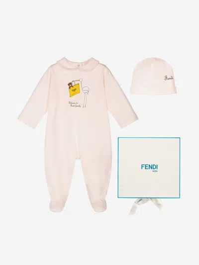 Fendi Baby Unisex Gift Set 1 Mth Pink By Childsplay Clothing | ModeSens