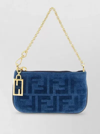 Fendi Chain Strap Clutch Bag Gold Tone Hardware | ModeSens