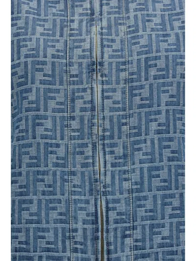 Fendi Denim Jacket In Blue | ModeSens