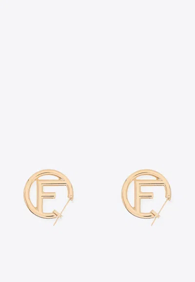 Fendi F Is Hoop Earrings In Gold | ModeSens