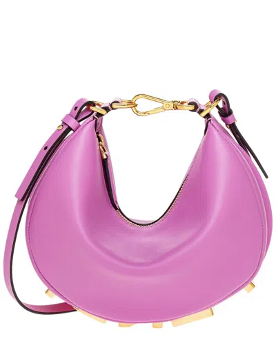 Fendi Graphy Mini Leather Hobo Bag In Pink | ModeSens