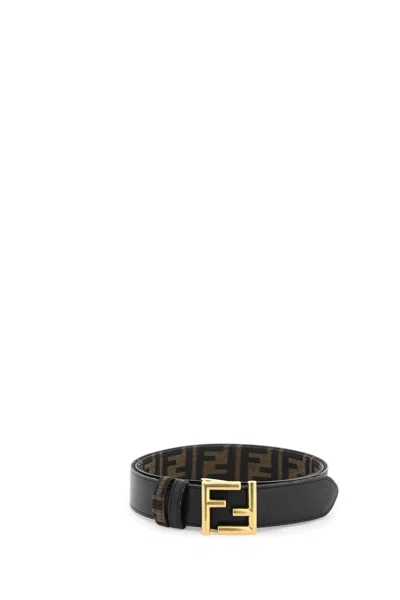 Fendi Ff Buckle Reversible Belt In Brown | ModeSens