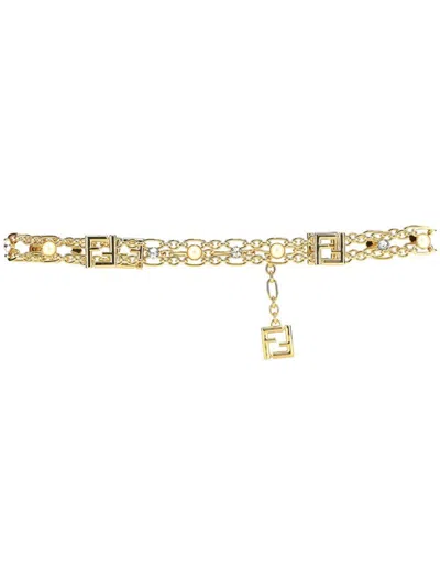 Fendi Ff Chain Belt In Gold | ModeSens