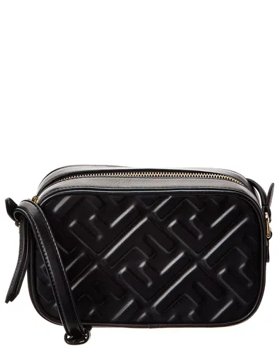 Fendi Ff Mini Leather Camera Bag In Black | ModeSens