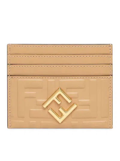 Fendi Ff Diamonds Card Case In Nude & Neutrals | ModeSens
