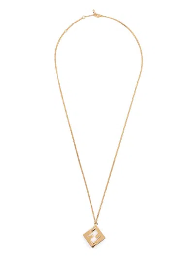 Fendi Forever Pendant Necklace In Metallic | ModeSens