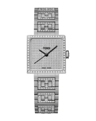 Fendi Forever Square Diamond Watch Woman Wrist Watch Silver Size ...