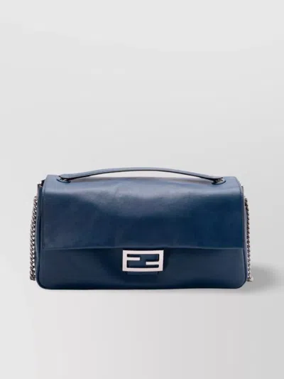 Fendi Large Leather Shoulder Bag With Chain Strap | ModeSens