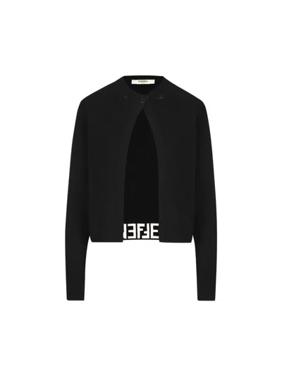 Fendi Logo Intarsia In Black | ModeSens