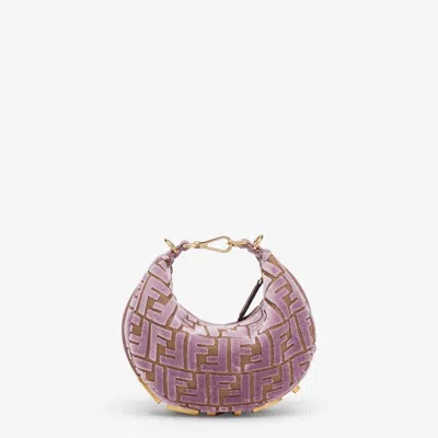 Fendi Mini Velvet Jacquard Handbag In Purple | ModeSens