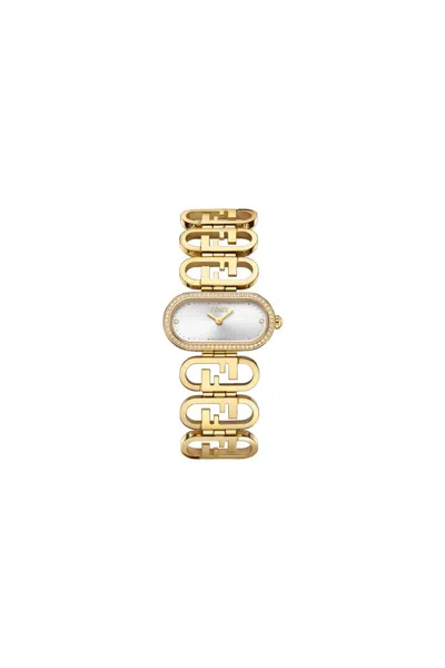Fendi O'lock Horizontal Watch In Gold | ModeSens