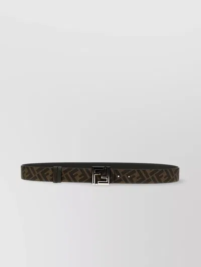 Fendi Rounded Ff Reversible Belt In Black | ModeSens