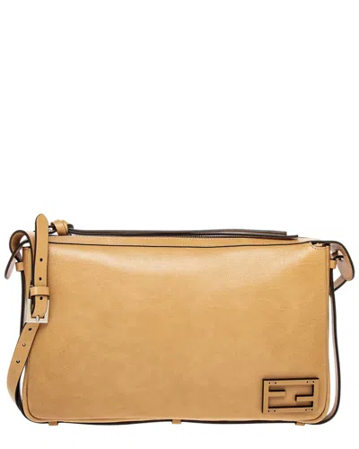 Fendi Simply Medium Leather Shoulder Bag In Beige | ModeSens