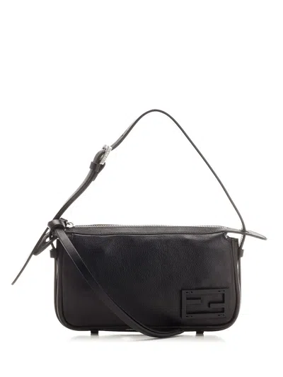 Fendi Simply Mini Vitello Corvara In Black | ModeSens