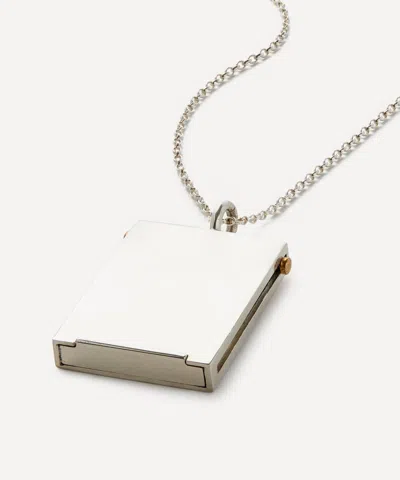 Ferian Sterling Silver Large Secret Drawer Locket Necklace | ModeSens
