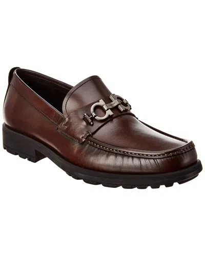 Ferragamo David Leather Loafer In Brown | ModeSens