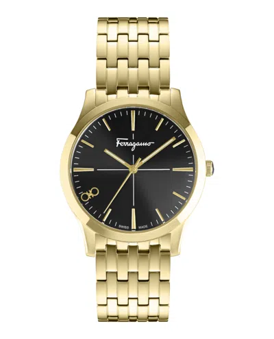 Ferragamo Slim Formal Watch In Gold | ModeSens