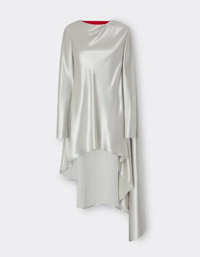 Ferrari Mini Dress In Shiny Satin In Neutral | ModeSens