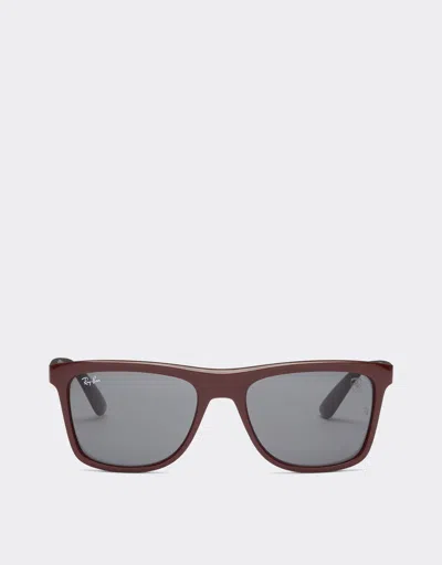 Ferrari Ray-ban For Scuderia Rb4413mf Dark Red With Dark Grey Lenses ...