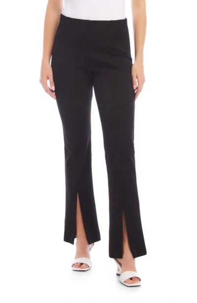 Fifteen Twenty High Waist Front Slit Pants In Black | ModeSens