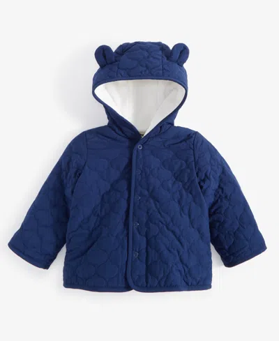 First Impressions Baby Boys Quilted Micro-fleece-lined Hooded Jacket ...