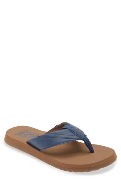 Flojos Tango Flip Flop In Navy/tan | ModeSens