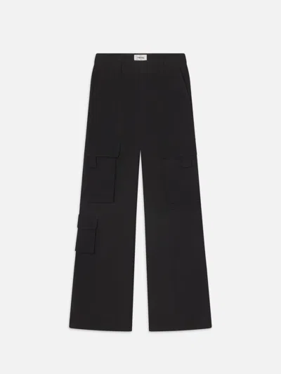 Frame High Rise Utility Cargo Pants In Black | ModeSens