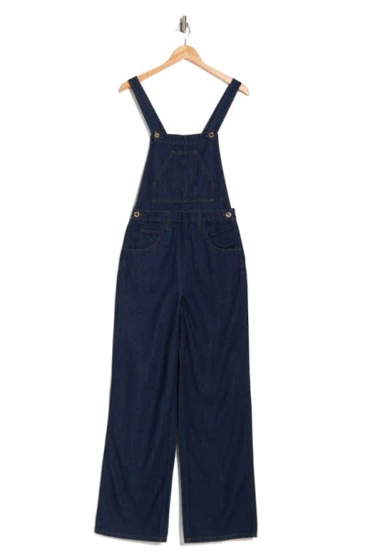Frame Le Italian Wide Leg Denim Overalls In Rinse | ModeSens