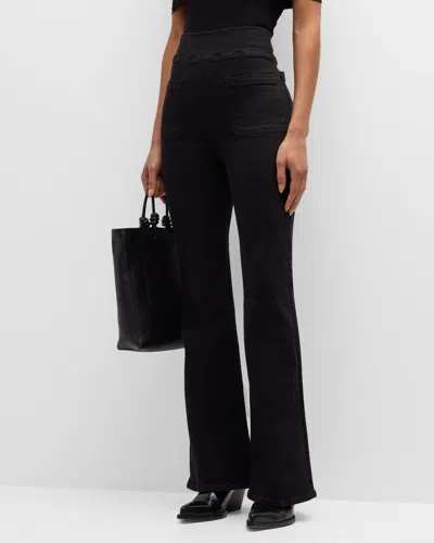 Frame The Bardot Jet Set Jeans In Sheen Noir | ModeSens