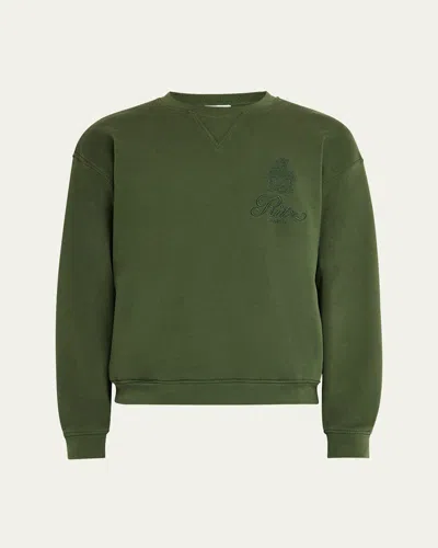 Frame X Ritz Paris X Ritz Paris Men's Tonal Sweatshirt In Hunter Gre ...