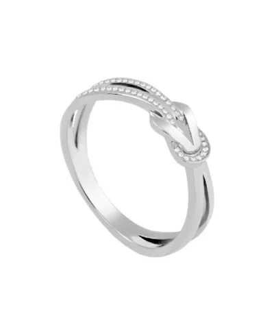 Fred Logo Ring In White | ModeSens