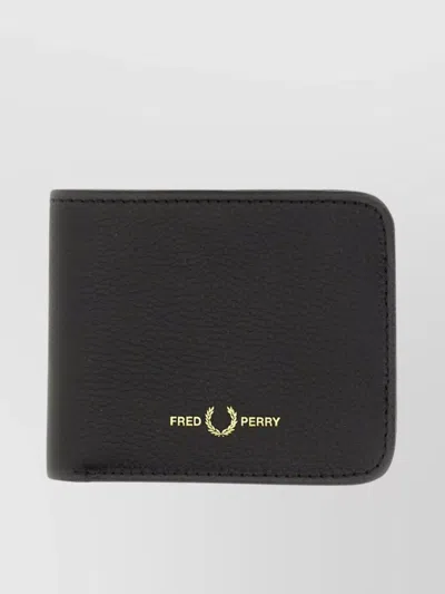 Fred Perry Fold Leather Wallet Bi-fold Design In Black | ModeSens