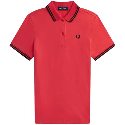 Fred Perry Ladies Twin Tipped Shirt In Red | ModeSens
