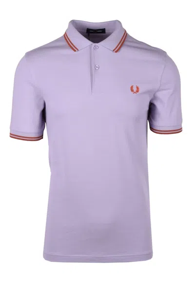 Fred Perry Men's Twin Tipped Polo In Lilac/cinnamon In Multi | ModeSens