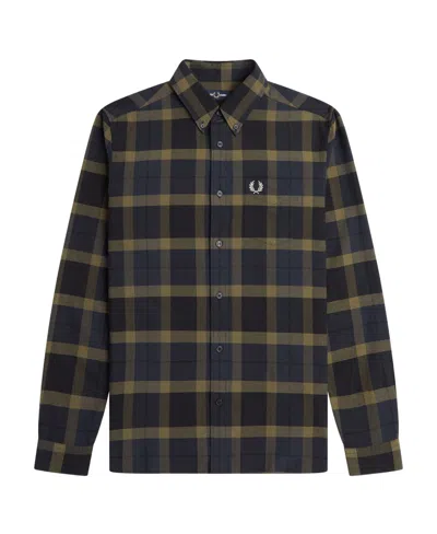 Fred Perry Plaid Long-sleeved Shirt In Black | ModeSens