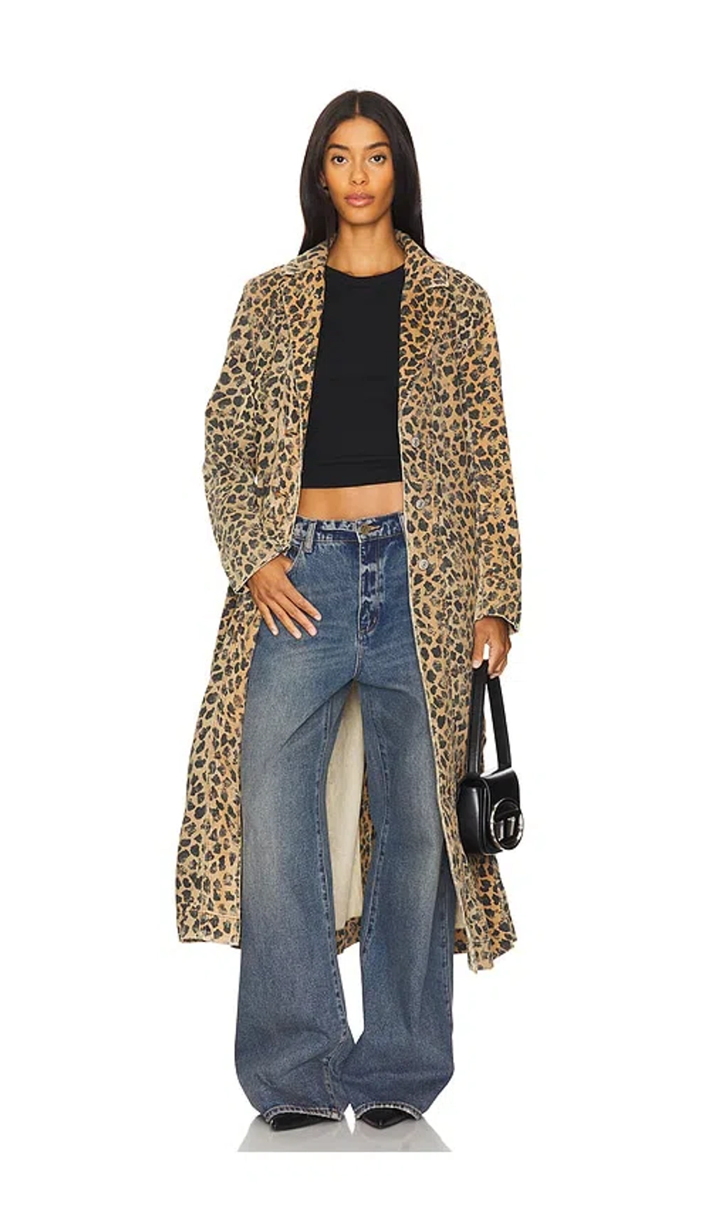 Free People X We The Free Monique Denim Duster In Cheetah | ModeSens