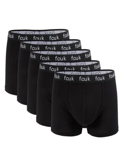 French Connection Men's 5-pack Logo Boxer Briefs Set In Black | ModeSens